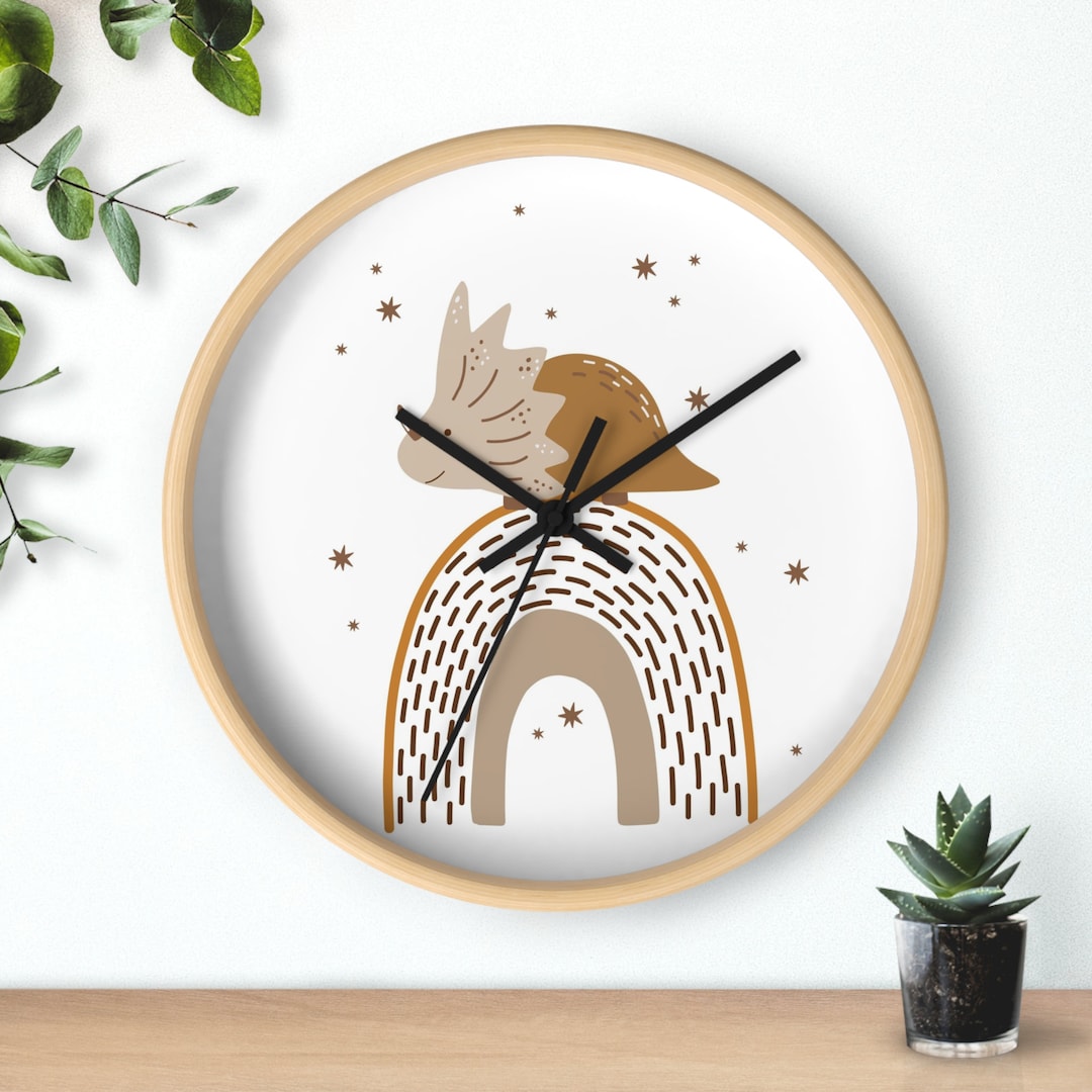 Safari Animals Nursery Wall Clock Baby Girl Boy Room Kids Jungle ...