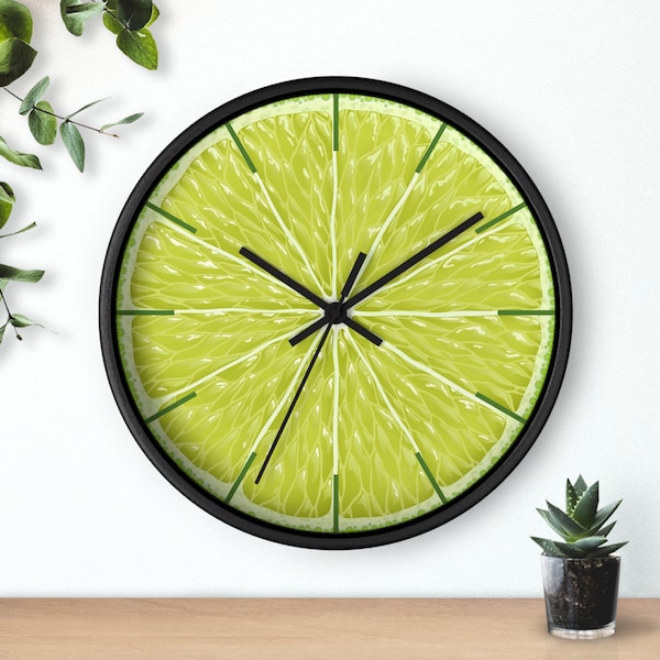 Lime Green Clock - Etsy