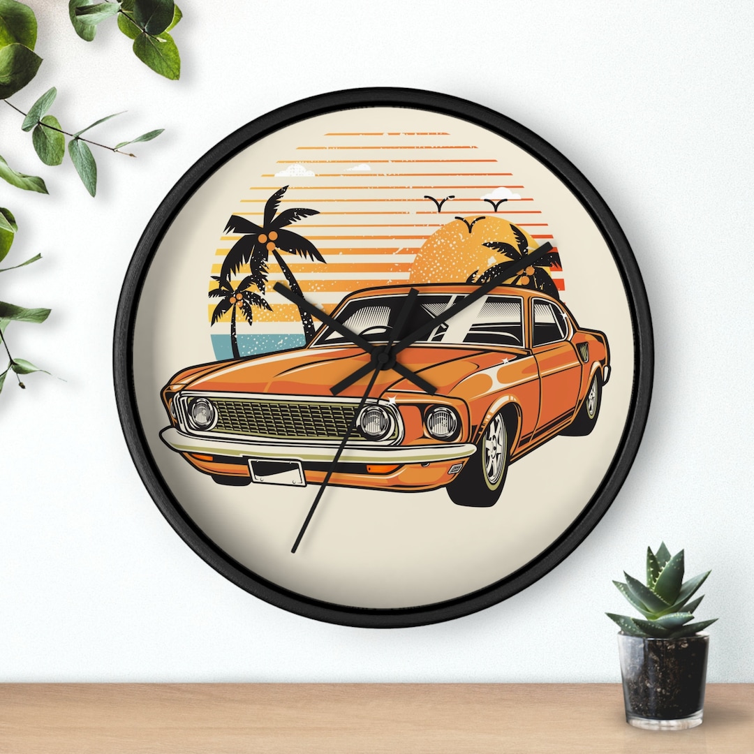 Old School Garage Wall Clock, Vintage Style Garage Décor Clock ...