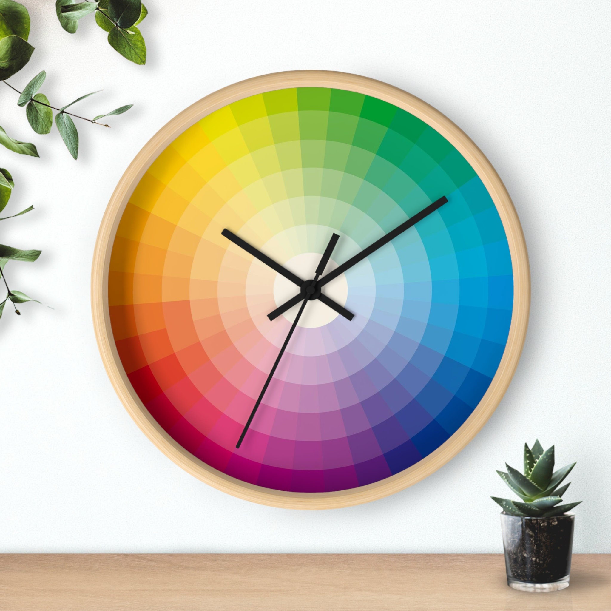 80s Clock Retro Clock Vibrant Custom Wall Clock Personalize Colors for ...