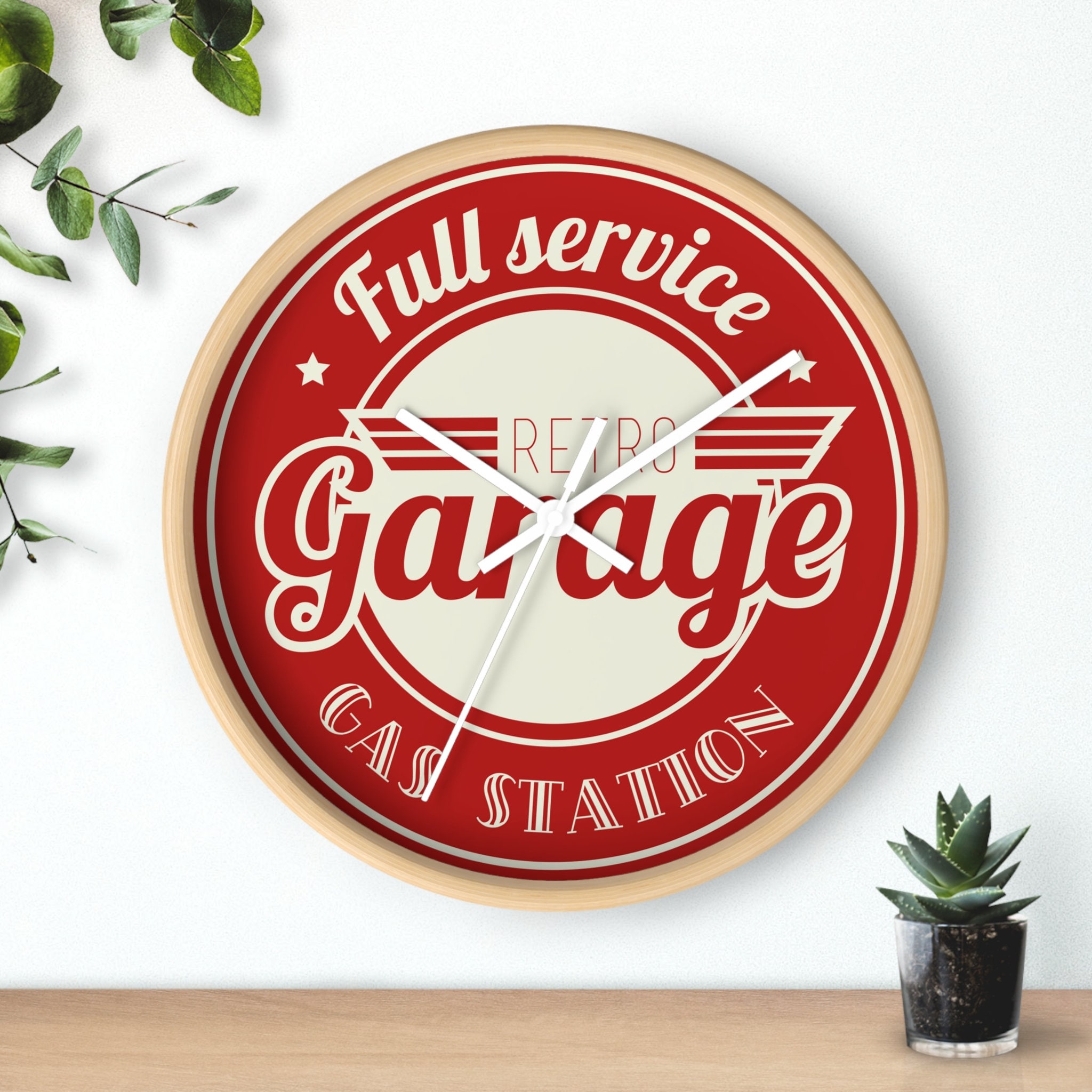 Old School Garage Wall Clock Vintage Style Garage Clock - Etsy