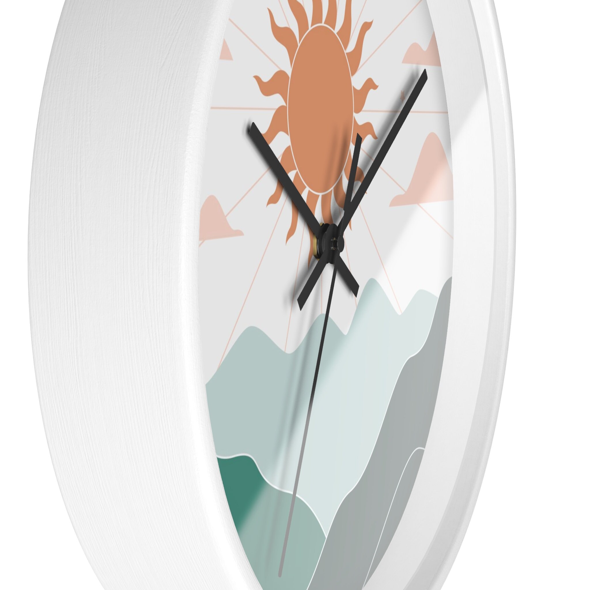 Contemporary Clock, Boho Wall Clock, Nursery Clock Minimalist Design ...