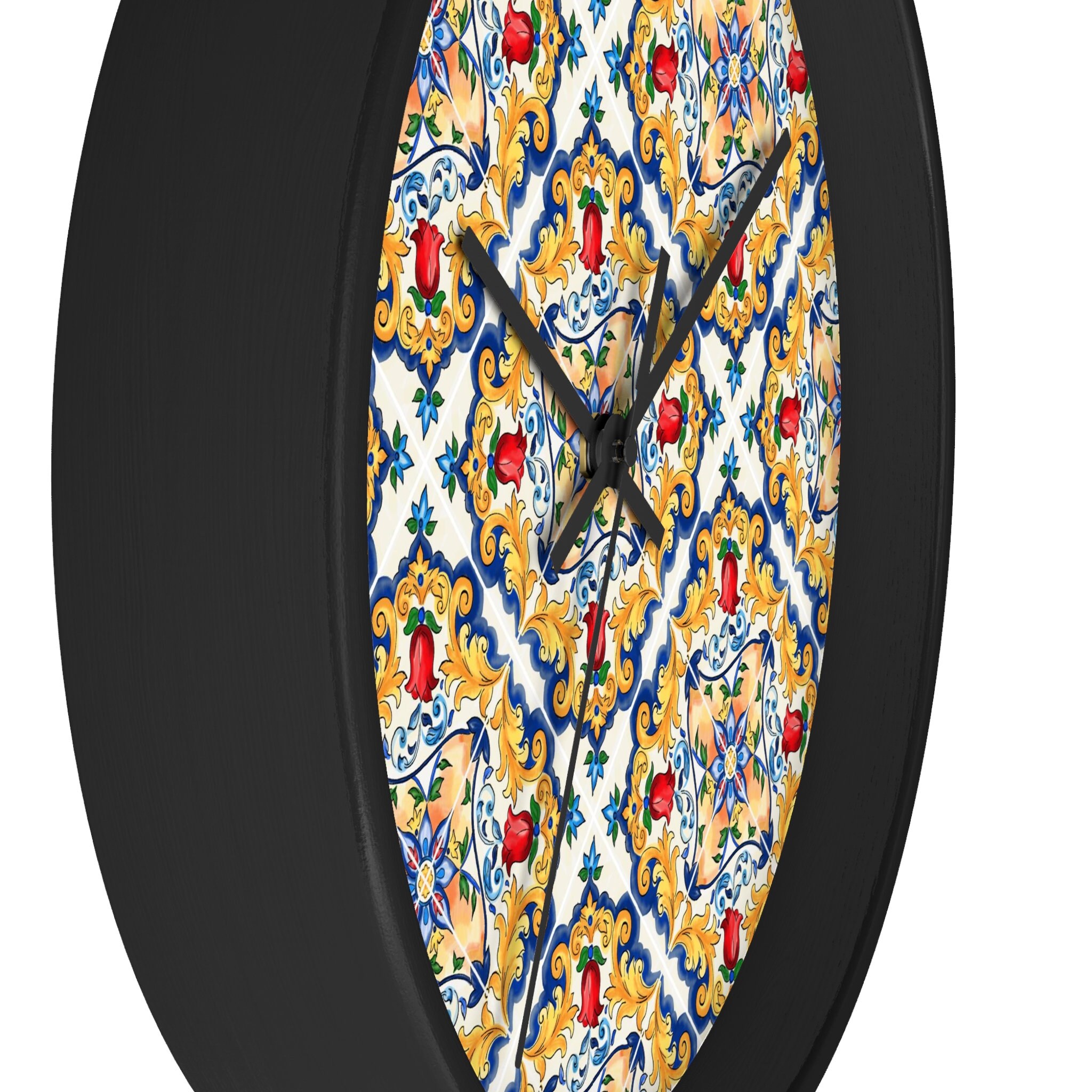 Mediterranean Themed Wall Clock, Italy Wall Clock, Amalfi Coast, Round ...