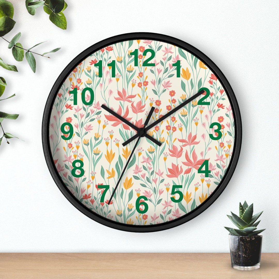 Wildflower Clock, Bienvenue Clock, French Bouquet Clock, Floral Clock ...