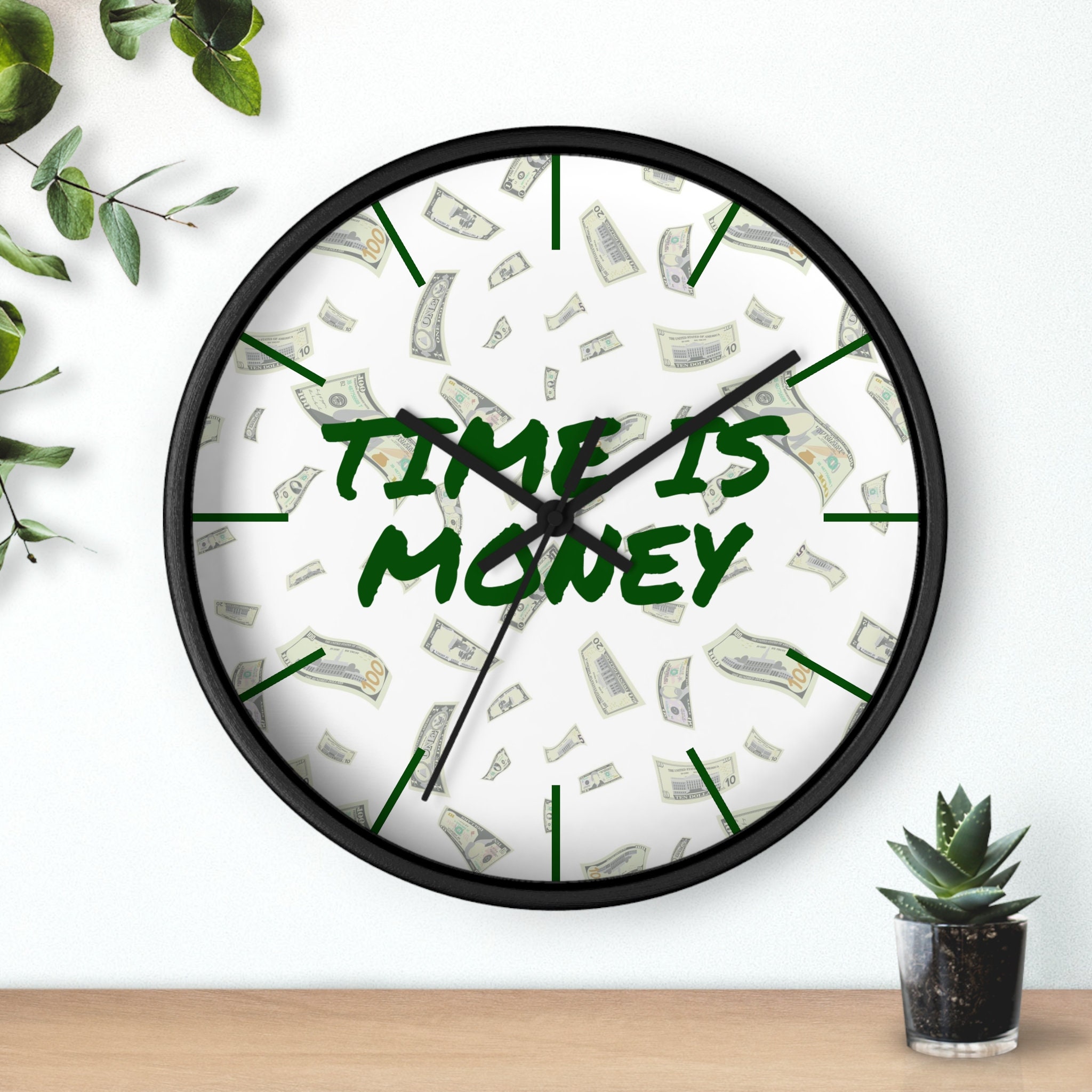Boss Office Wall Clock, Manager Gift, TIME IS MONEY, Motivational Wall ...