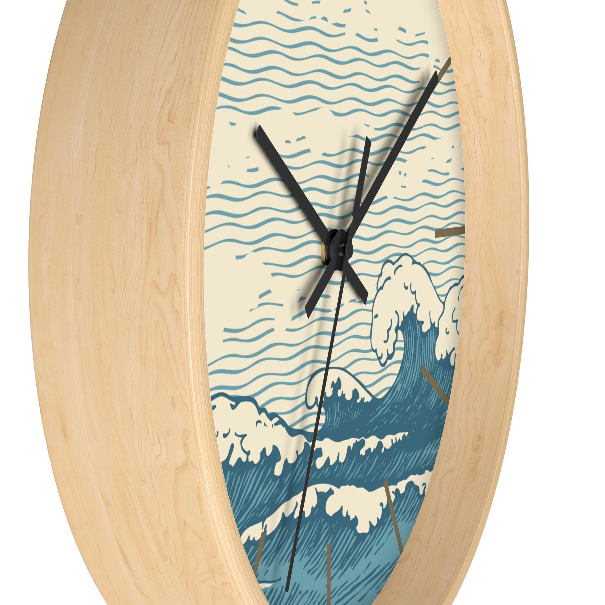 Japanese Waves Clock, Wall Clock, Japanese Art Clock, Japanese Vintage ...