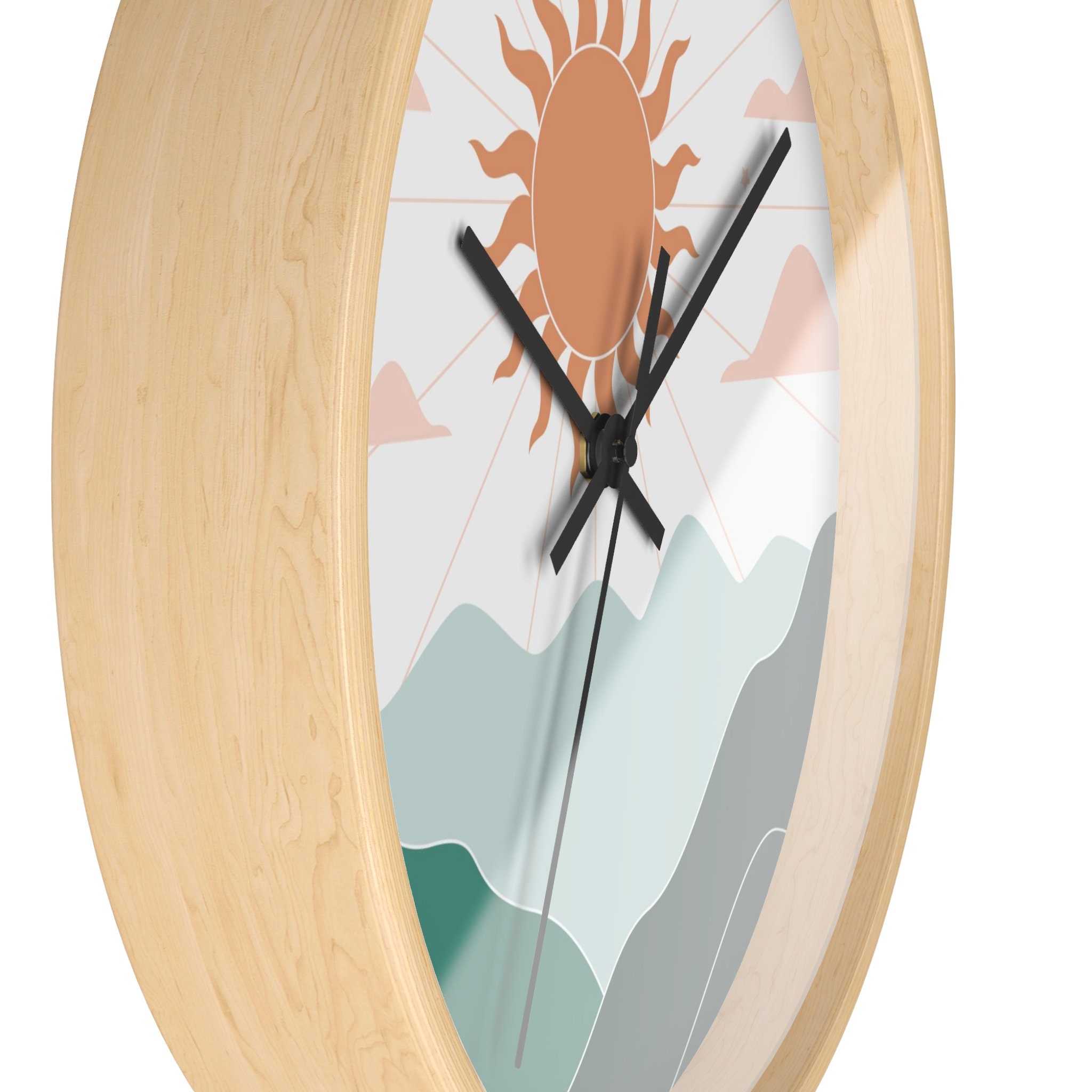 Contemporary Clock, Boho Wall Clock, Nursery Clock Minimalist Design ...