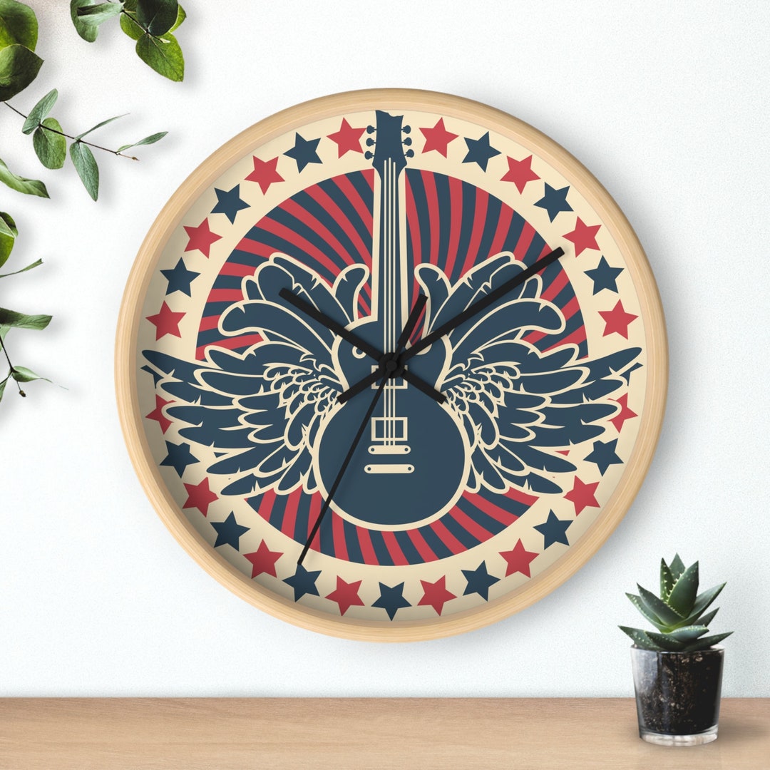 Electric Guitar Clock, Musician Gift Clock for Men, Guitarist Gift Man ...