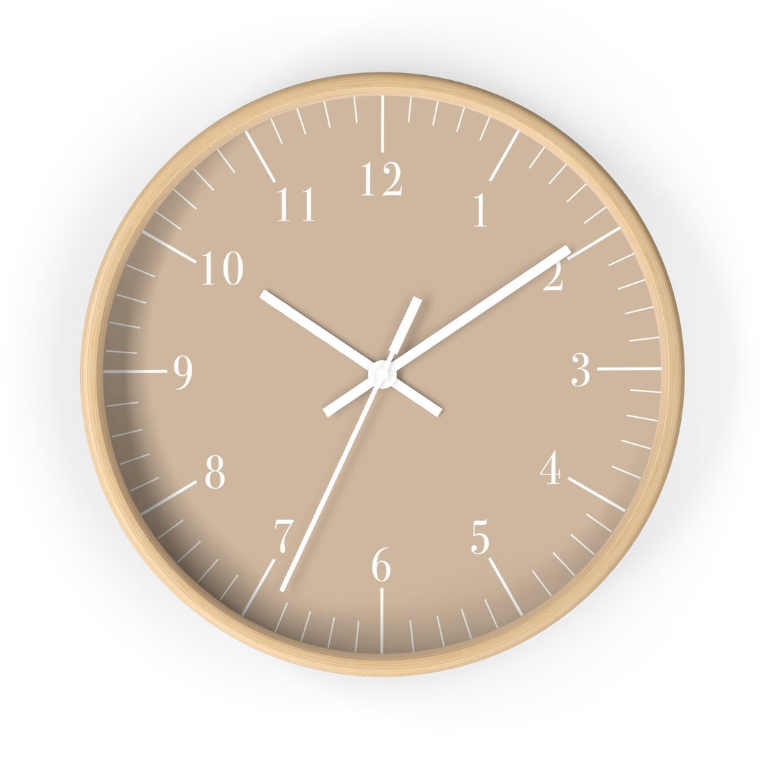 Beige Wall Clock | Sandy Wall Clock | Cream Wall Clock | Scandinavian ...