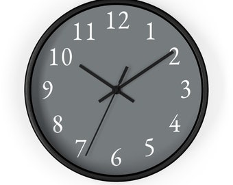 Simple Wall Clock White Clock, Clock With Numbers, Solid Color, Wall ...