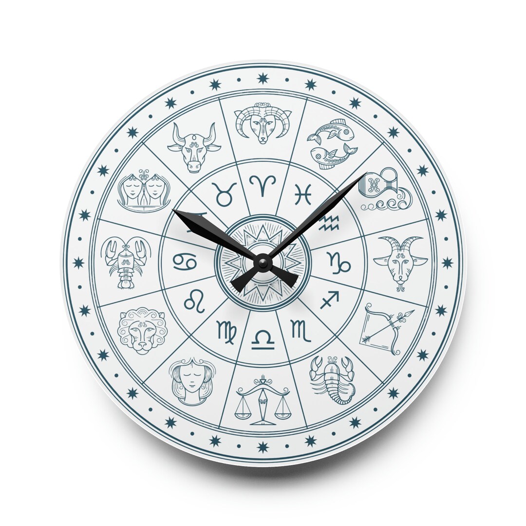 Astrology Clock - Zodiac Clock - Constellation Art - Zodiac Gift ...