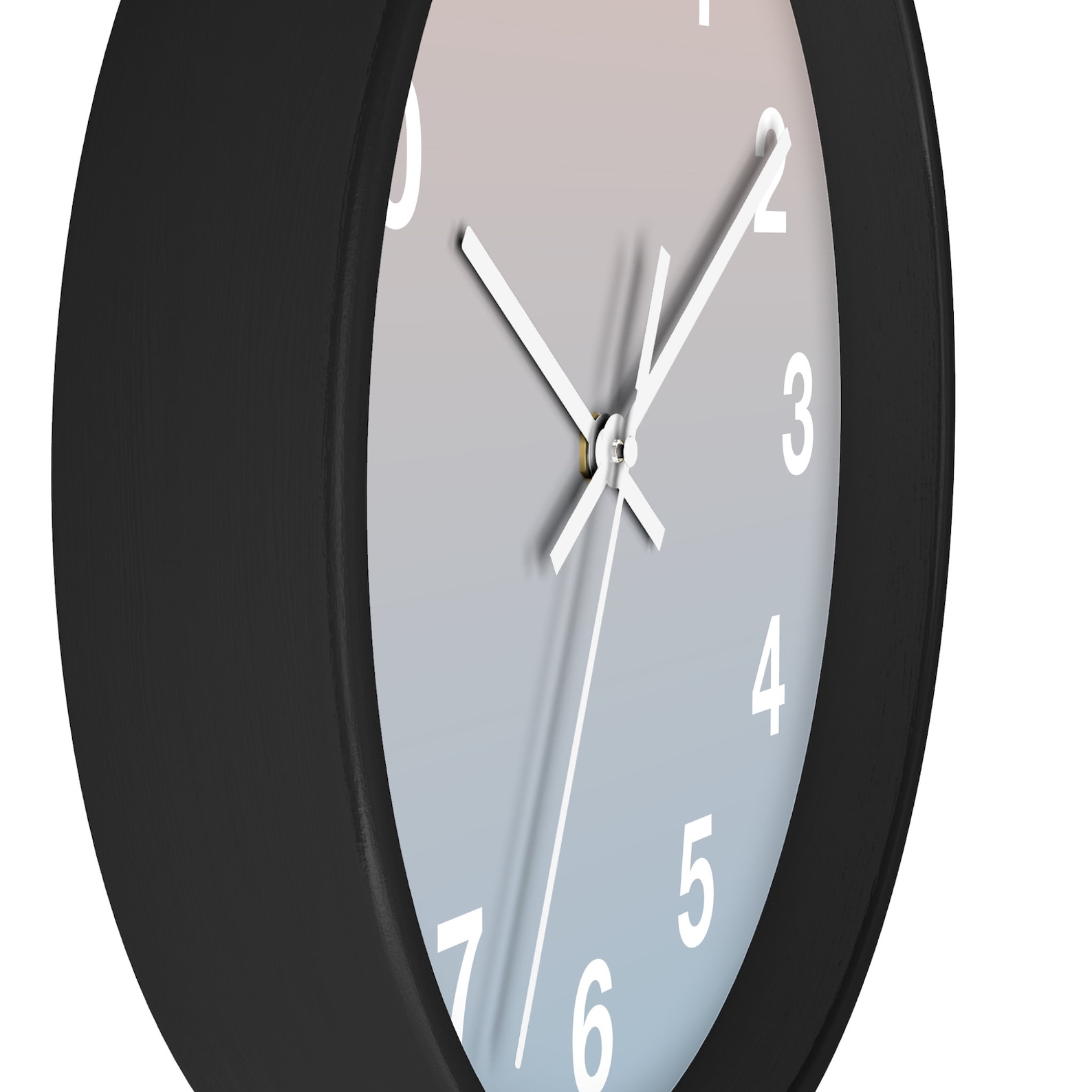 Blue Wall Clock With White Numbers, Pastel Wall Clock, Minimalist Wall ...