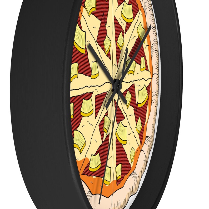 HAWAIIAN PIZZA Wall Clock, Contemporary Décor Unique Home Accessory ...