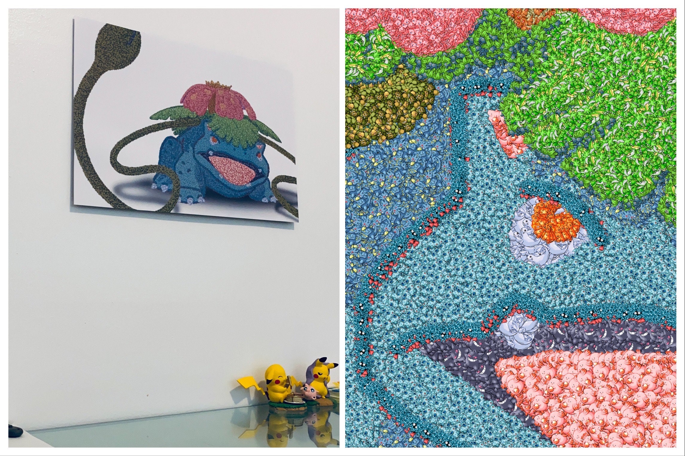 Venusaur Collage Poster (pixel/sprite Art) - Etsy