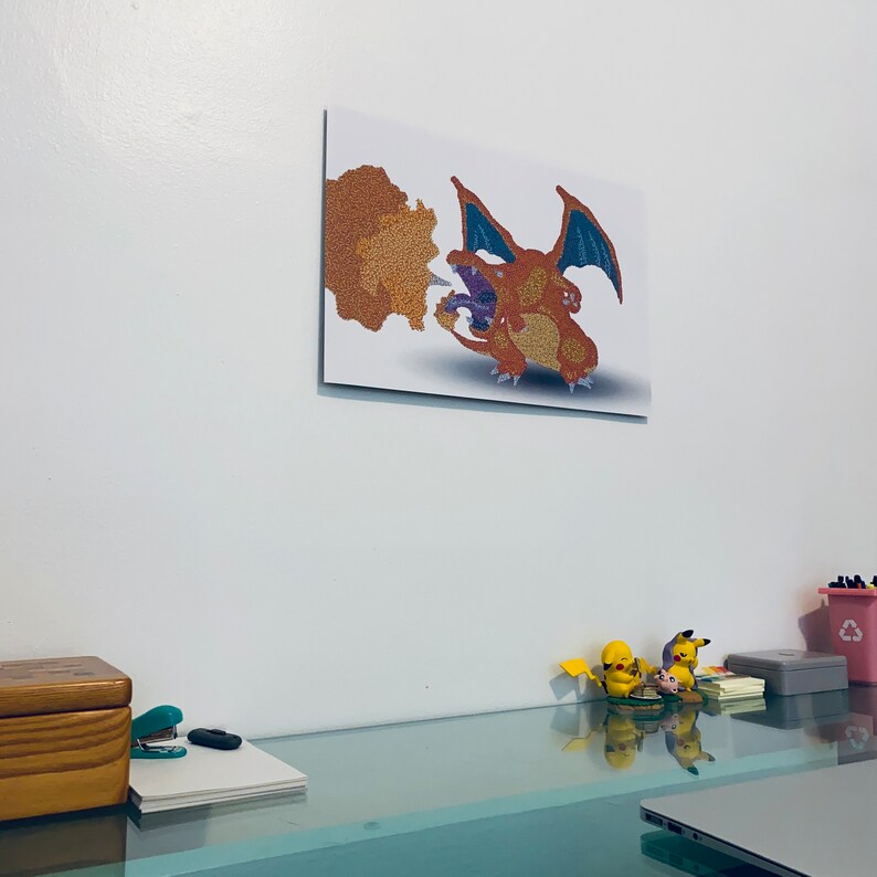 Charizard Collage Poster (pixel/sprite Art) - Etsy