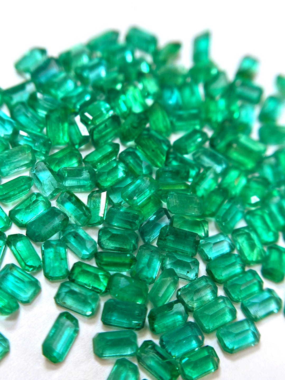 Emerald Loose Stones | 5x3 Mm Octagon Cut | Untreated Green Emeralds ...
