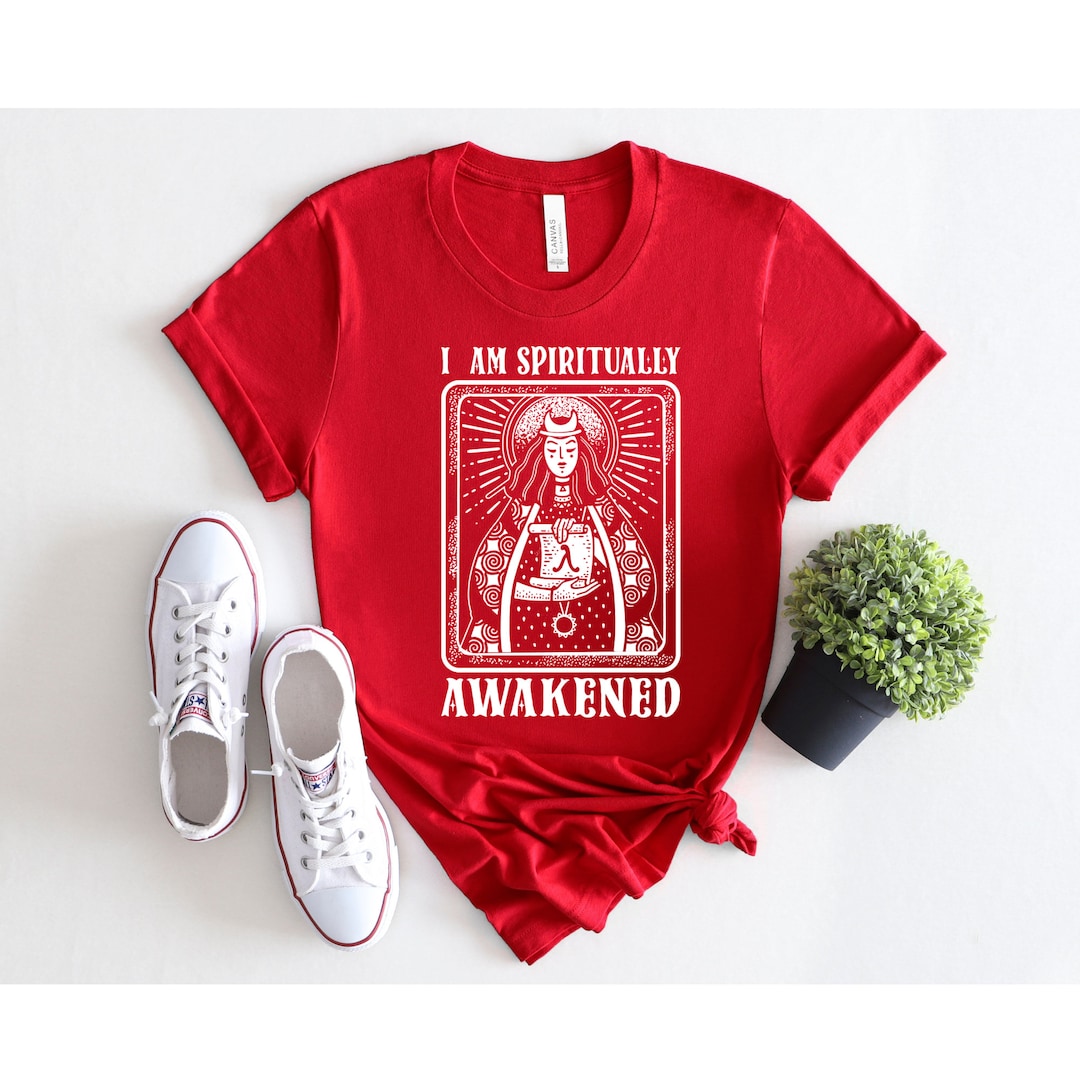 I Am Spiritually Awakened Tshirt, Tarot Clothing Spiritual Shirt, Tarot ...