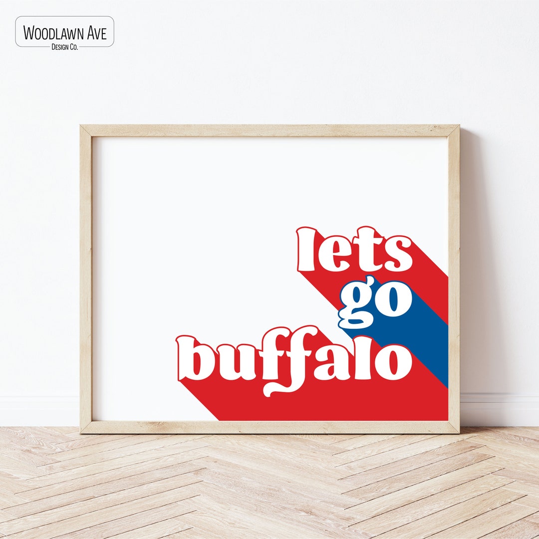 Let's Go Buffalo Shadow Poster, Buffalo Bills Wall Art, Buffalo Bills ...