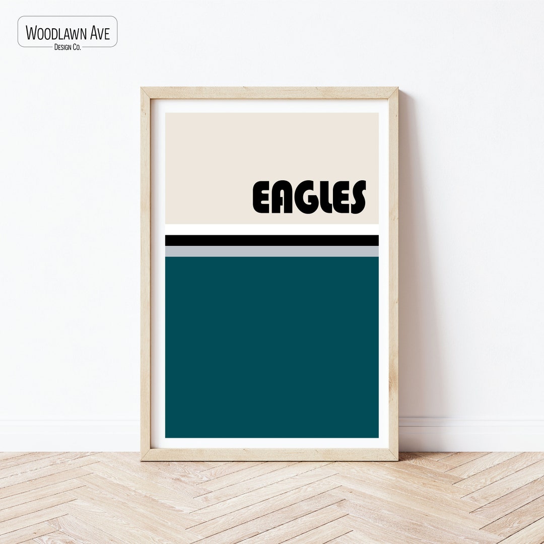 Philadelphia Eagles Wall Art, Retro Color Block, Phili Decor ...
