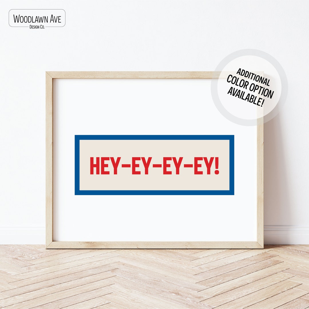 Buffalo Bills Wall Art, Pennant Flag, Hey-ey-ey-ey, Buffalo NY Decor ...