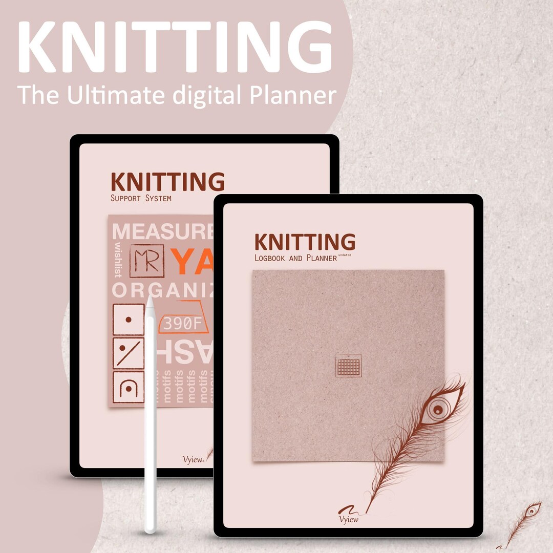 Digital Knitting Planner and Logbook | Hyperlinked PDF | Knitting ...
