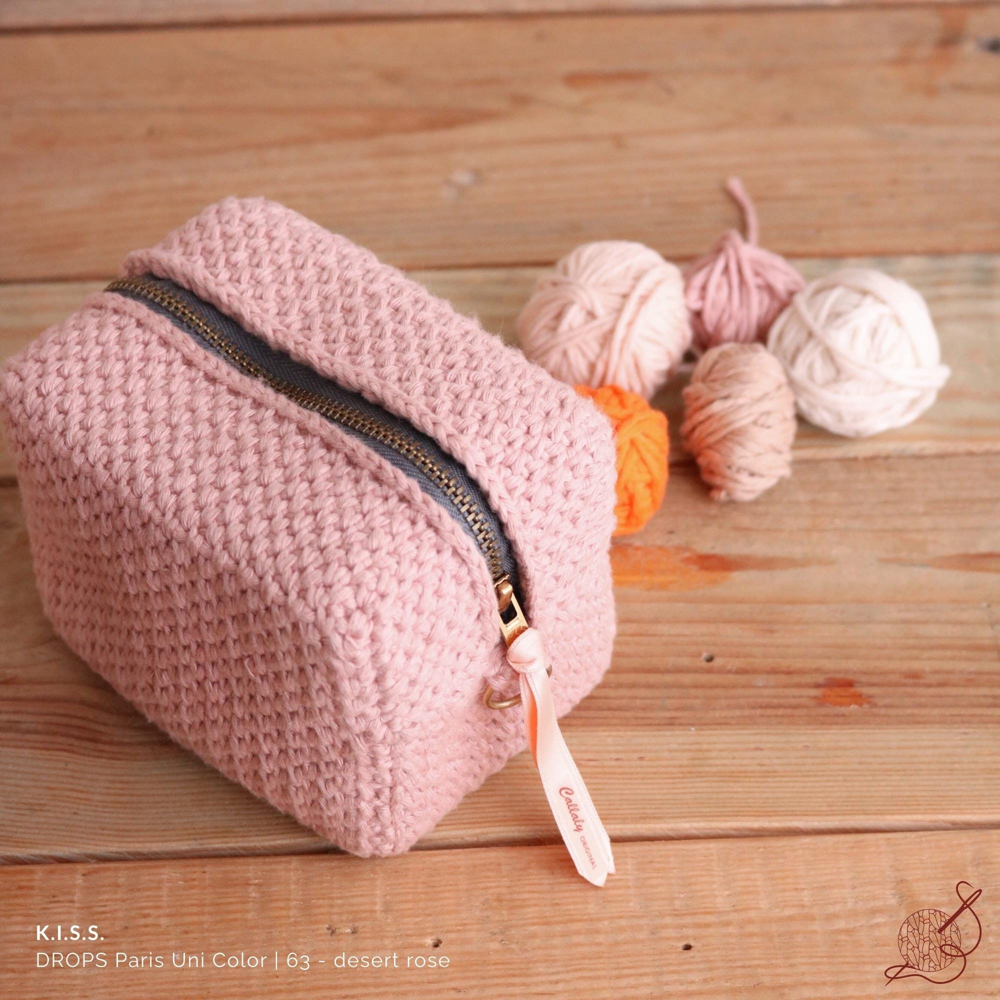Zippered Box Pouch Crochet Pattern | Structured Cosmetic Bag | Callaly ...