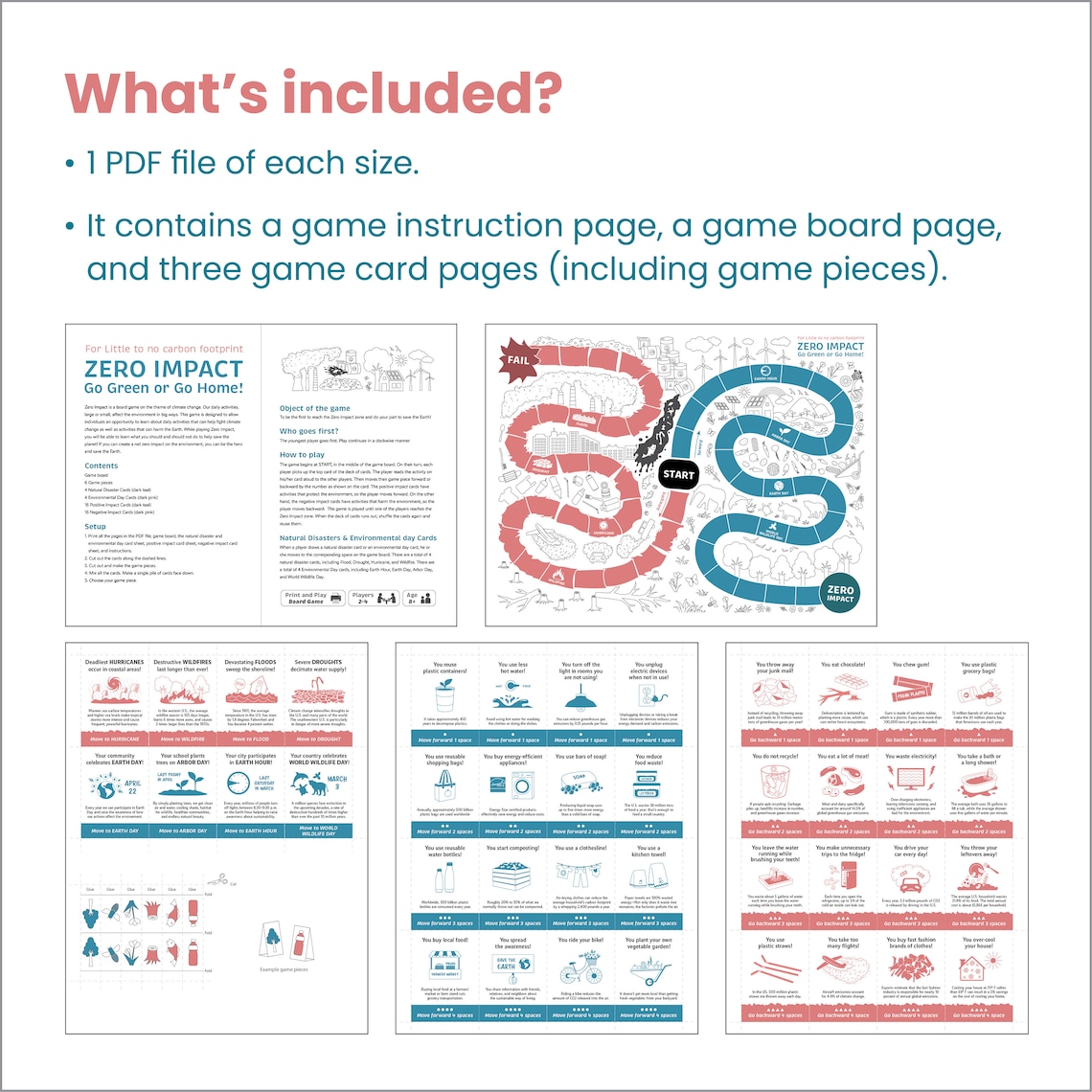 Printable Eco Friendly Board Game for Earth Day Fun Earth Day Family ...