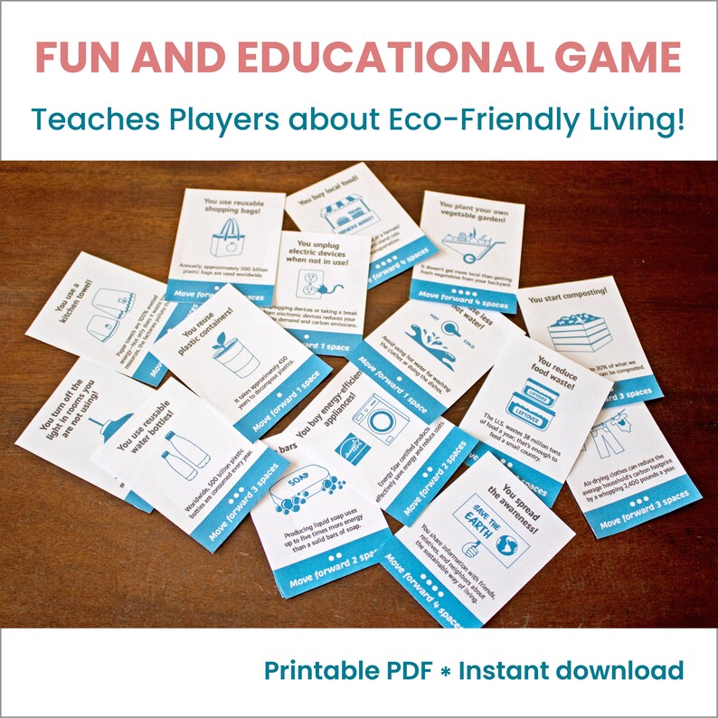 Printable Eco Friendly Board Game for Earth Day Fun Earth Day Family ...