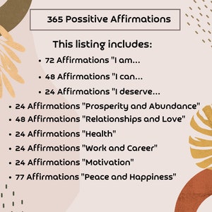 365 Daily Affirmations Printable Bundle: Positive Jar Quotes (digital ...