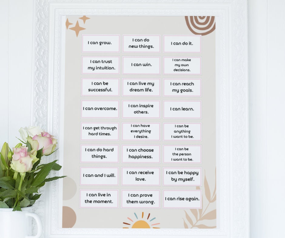 365 Daily Affirmations Printable Bundle: Positive Jar Quotes (digital ...