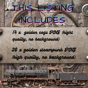 50 Steampunk Gold Desings, Clock Gears, Steampunk Clipart, Steampunk ...