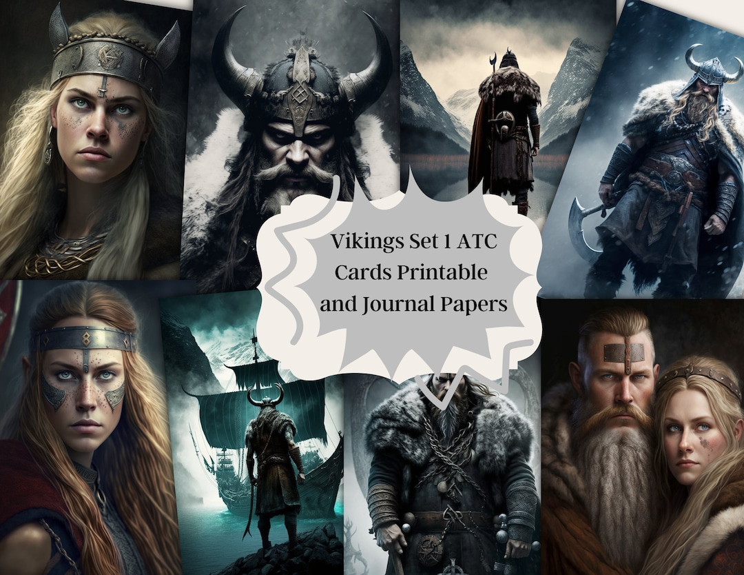 Vikings Journal Cards: Printable ATC Scrapbook Pages (digital Download ...