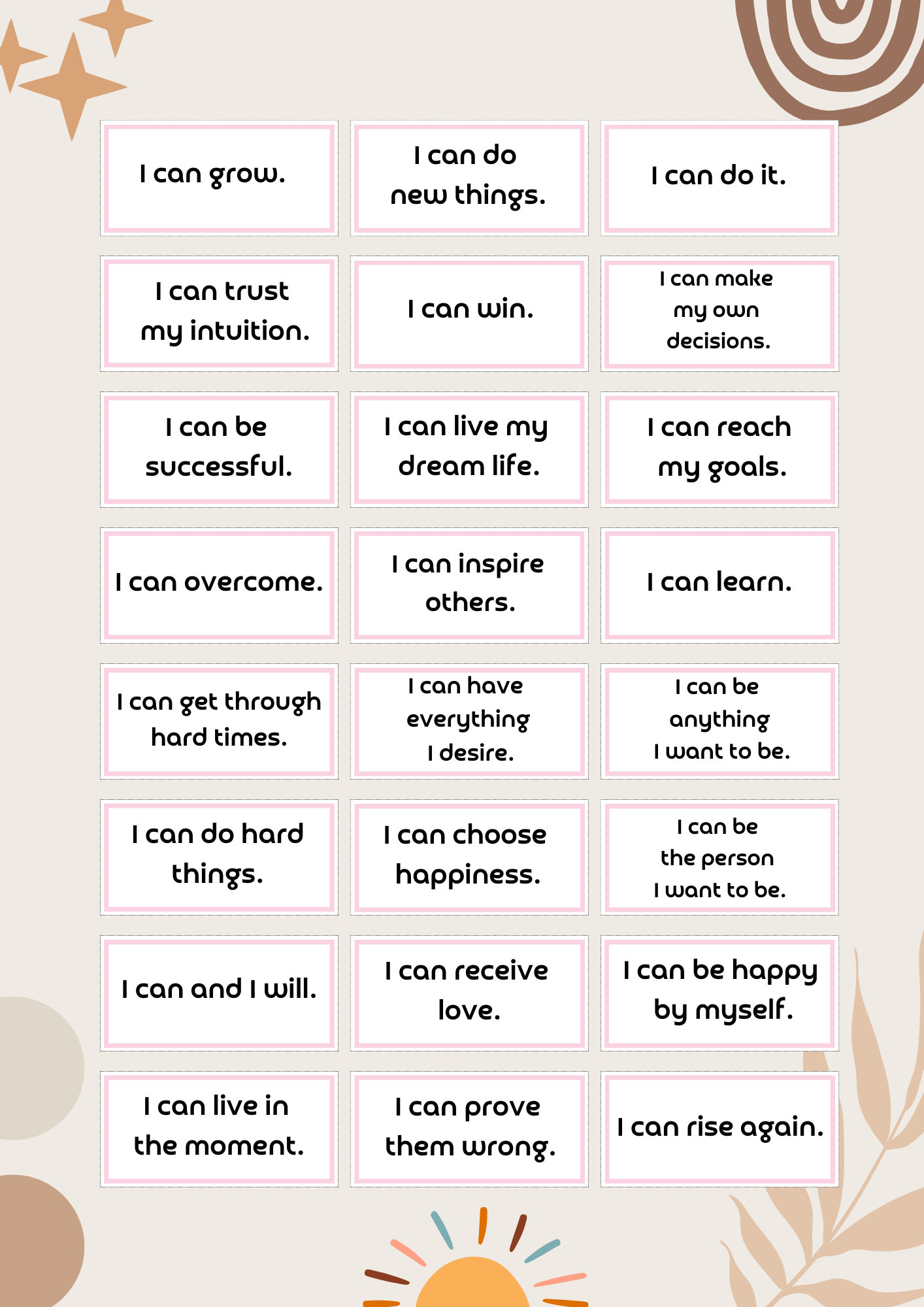 365 Daily Affirmations Printable Bundle: Positive Jar Quotes (digital ...