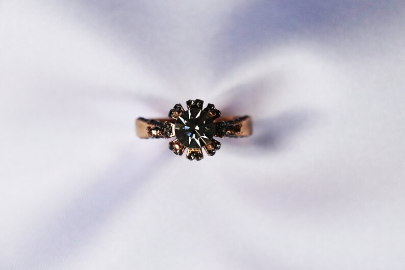 Bronze Arabian Palace Style Women Ring, Marcasite Stones Unique ...