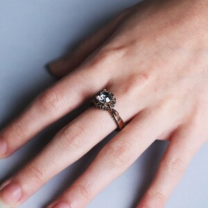 Bronze Arabian Palace Style Women Ring, Marcasite Stones Unique ...