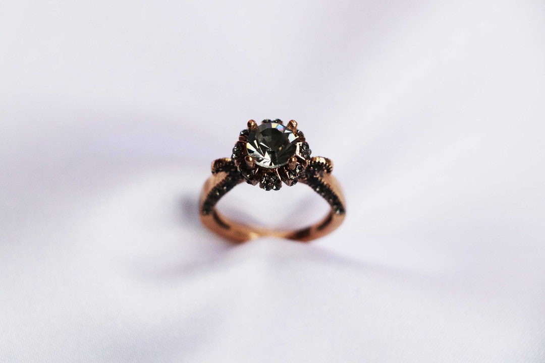 Bronze Arabian Palace Style Women Ring, Marcasite Stones Unique ...