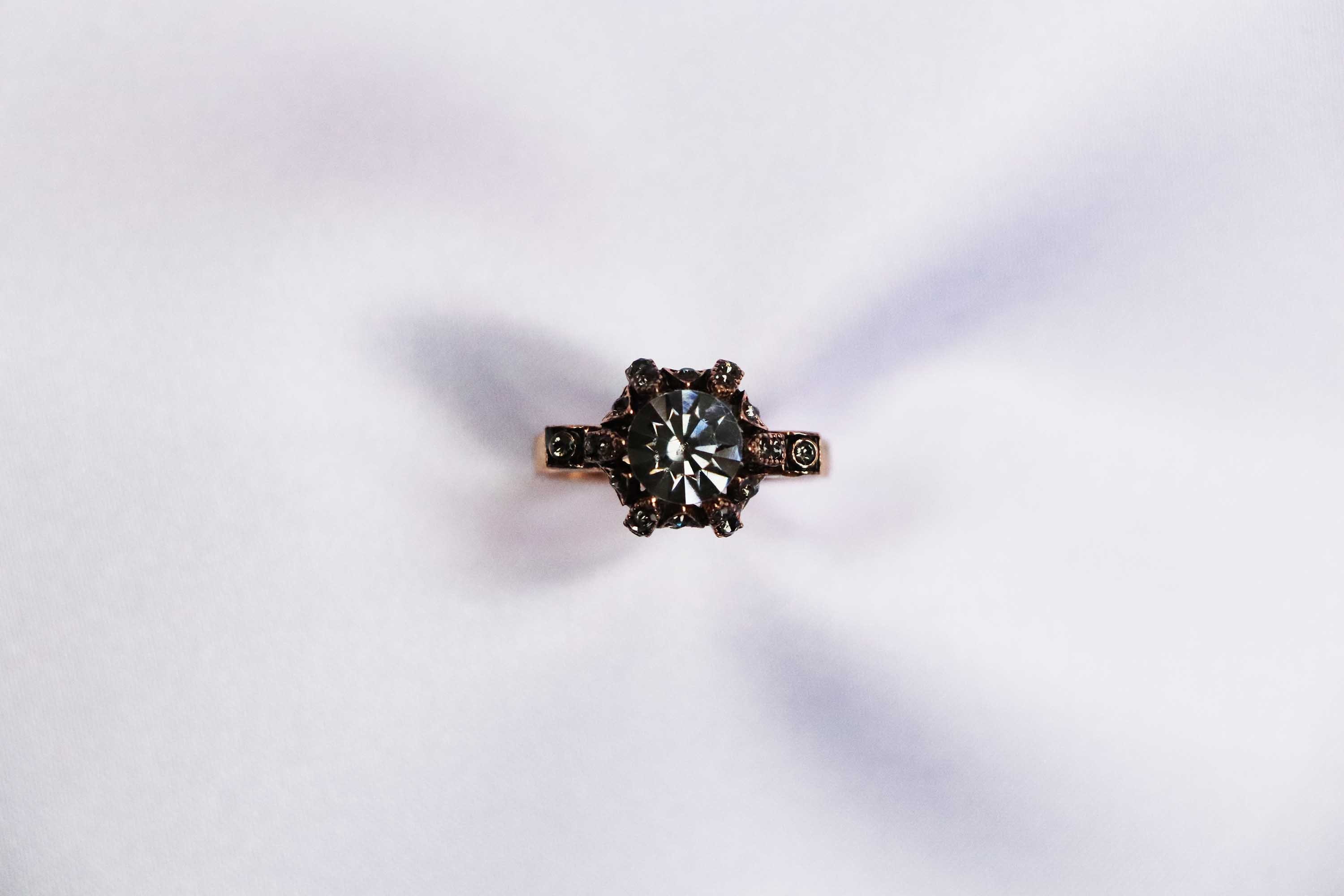 Bronze Crown of a Queen Design Engagement Ring Marcasite - Etsy