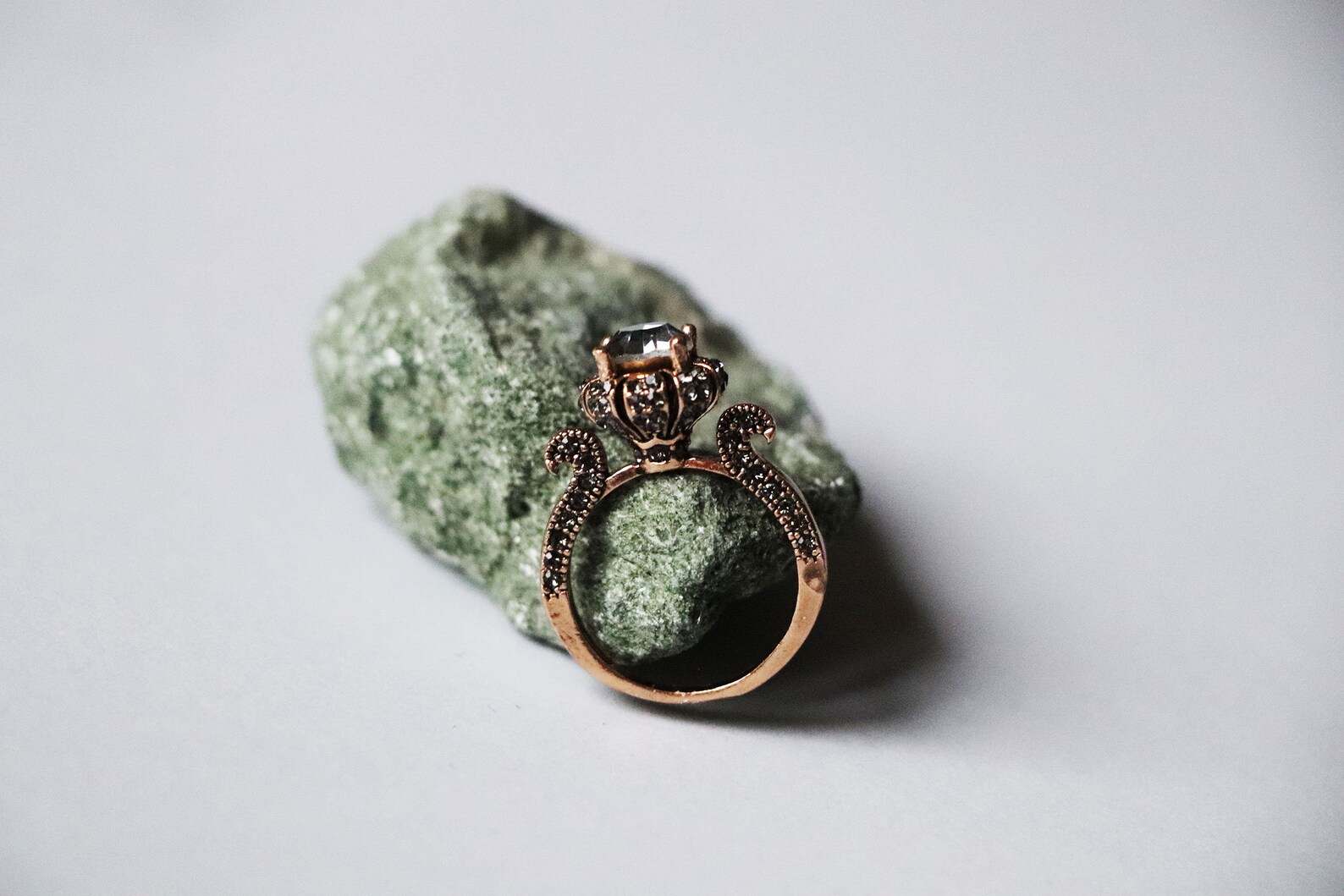 Bronze Arabian Palace Style Women Ring, Marcasite Stones Unique ...