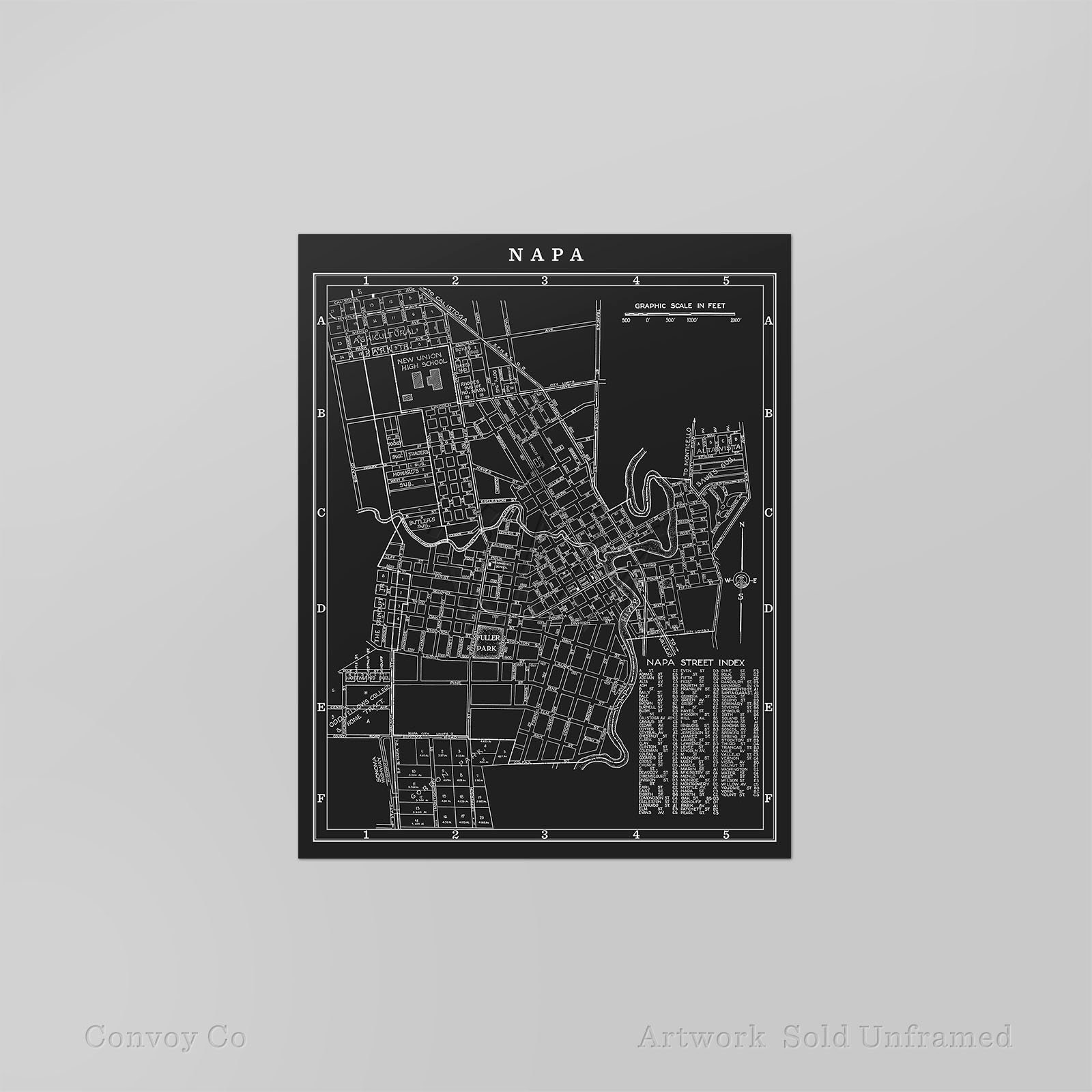 Napa Map - Napa California Map - Vintage Wine Country - Wine Art - Napa ...