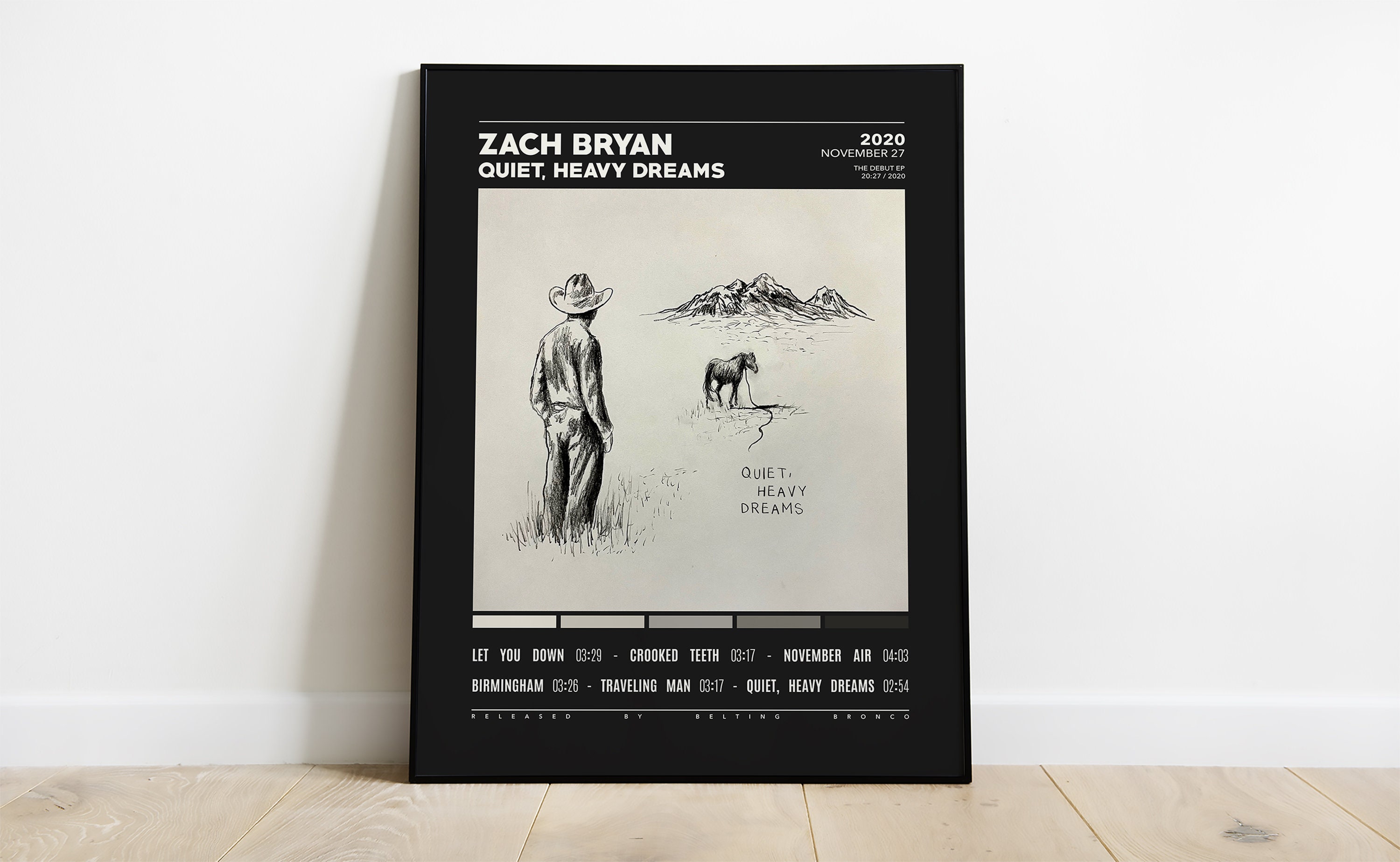 Zach Bryan Posters / Quiet, Heavy Dreams Poster sold by Gabriel ...