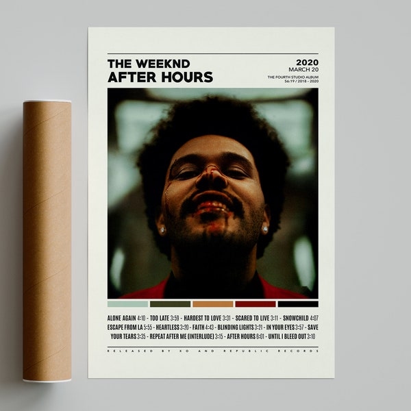 The Weeknd Poster After Hours - Etsy