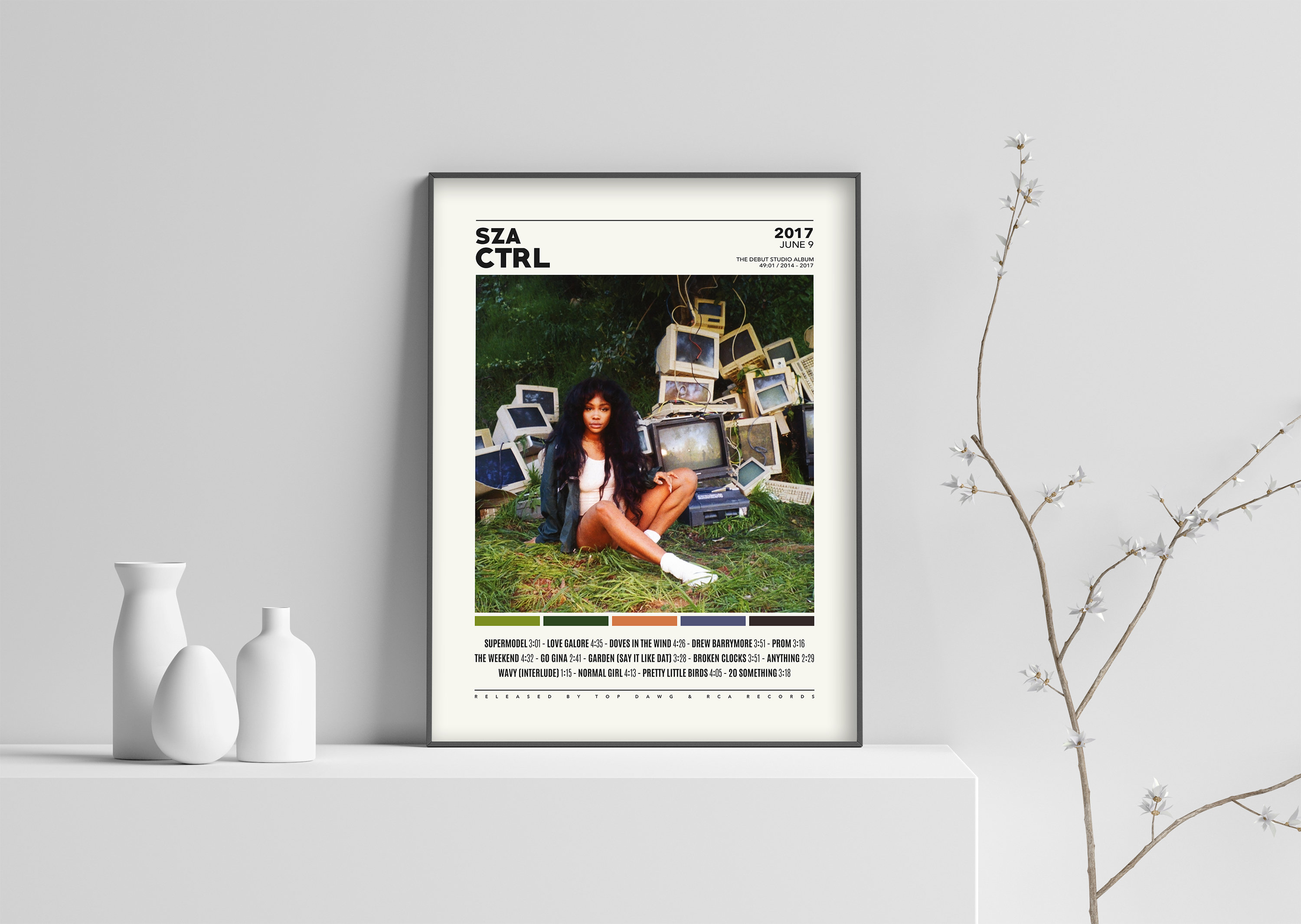 SZA Poster | CTRL Poster | SZA Tracklist Album Cover Poster / Album Cover Poster Designed & Sold ...