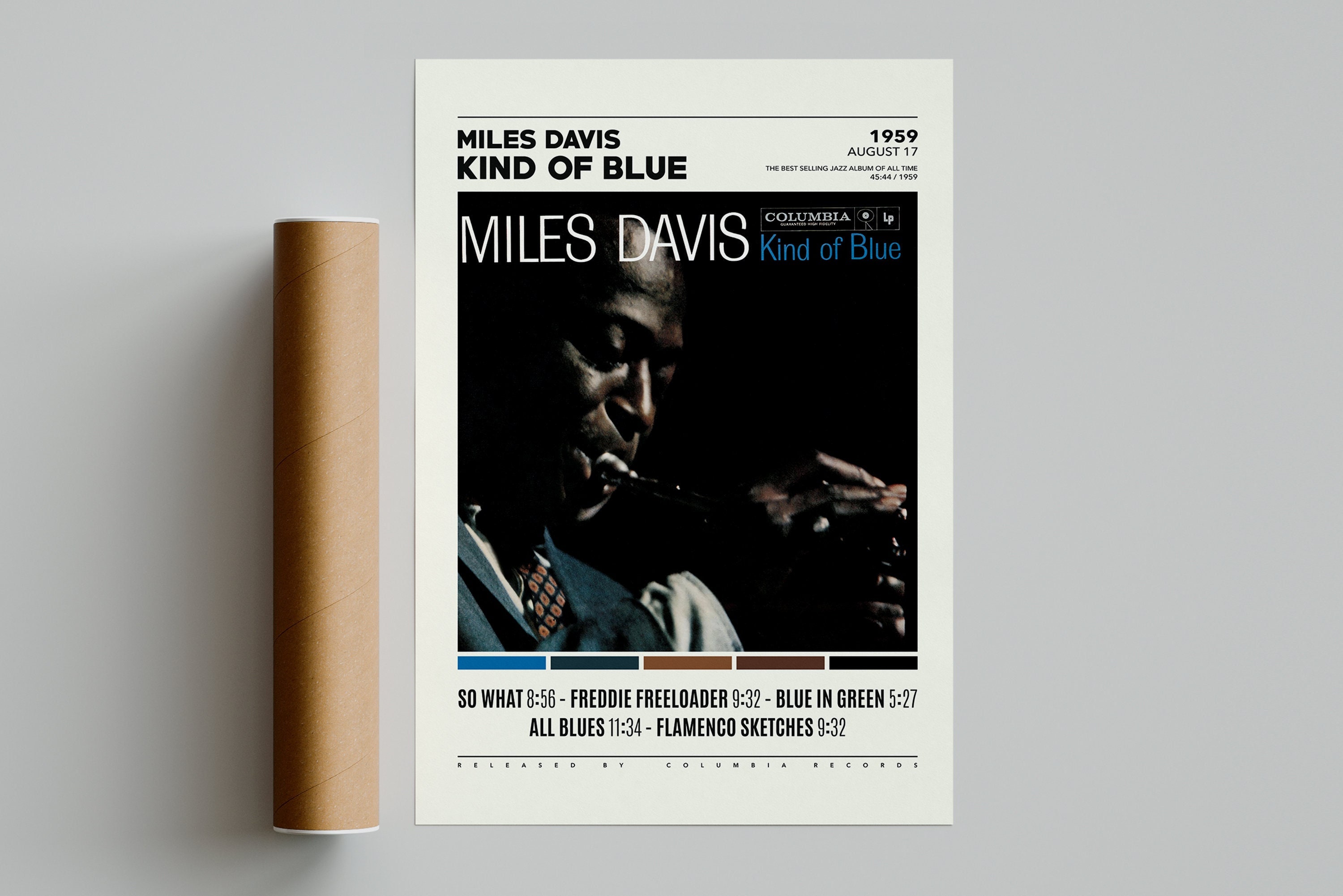 Miles Davis Poster Kind Of Blue