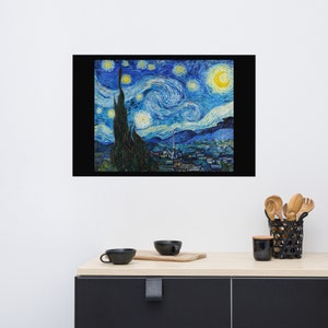 Vincent Van Gogh's the Starry Night (1889) - Etsy