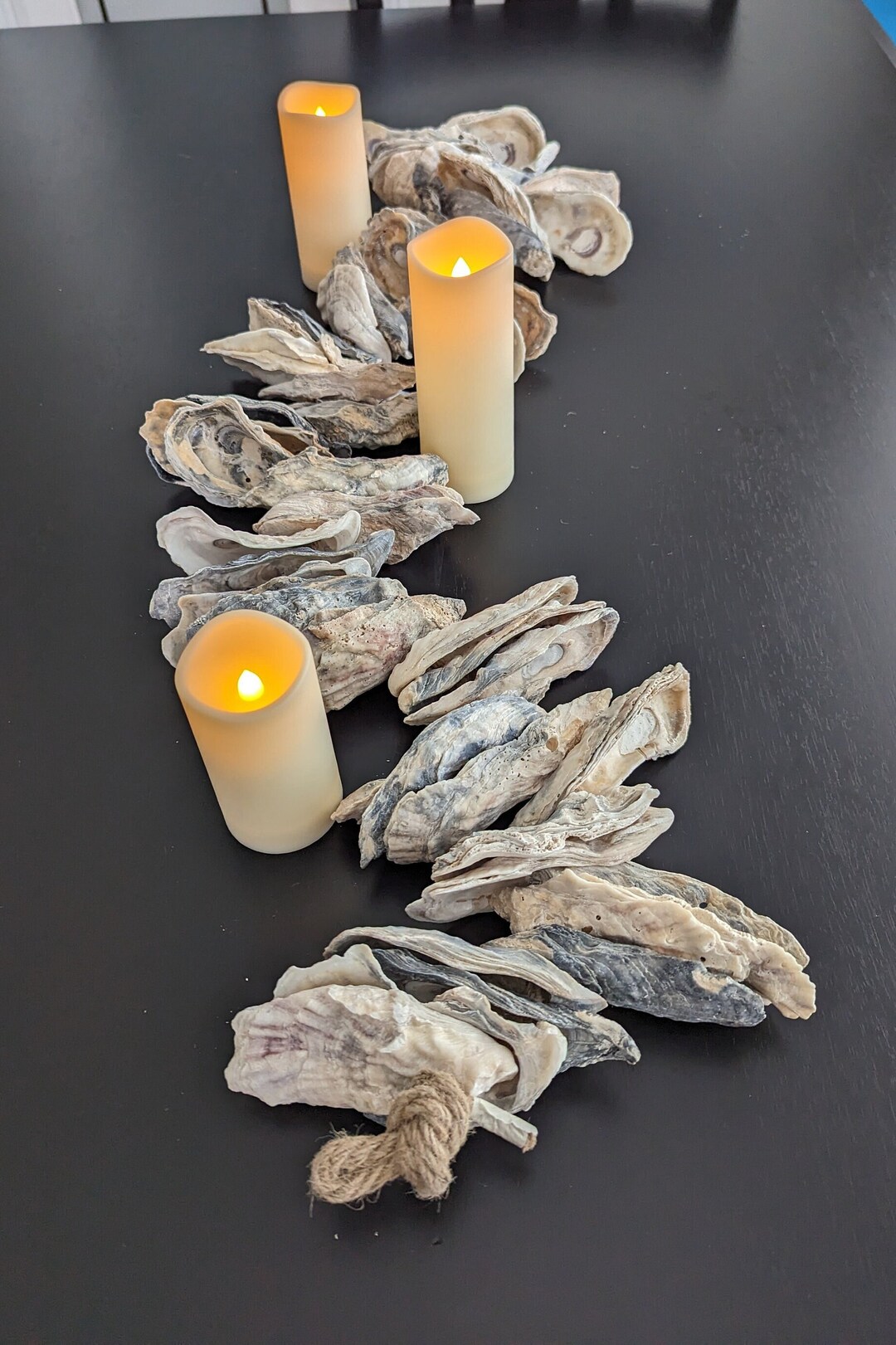 Oyster Shell Table Runner or Hanging Wall Decor. - Etsy