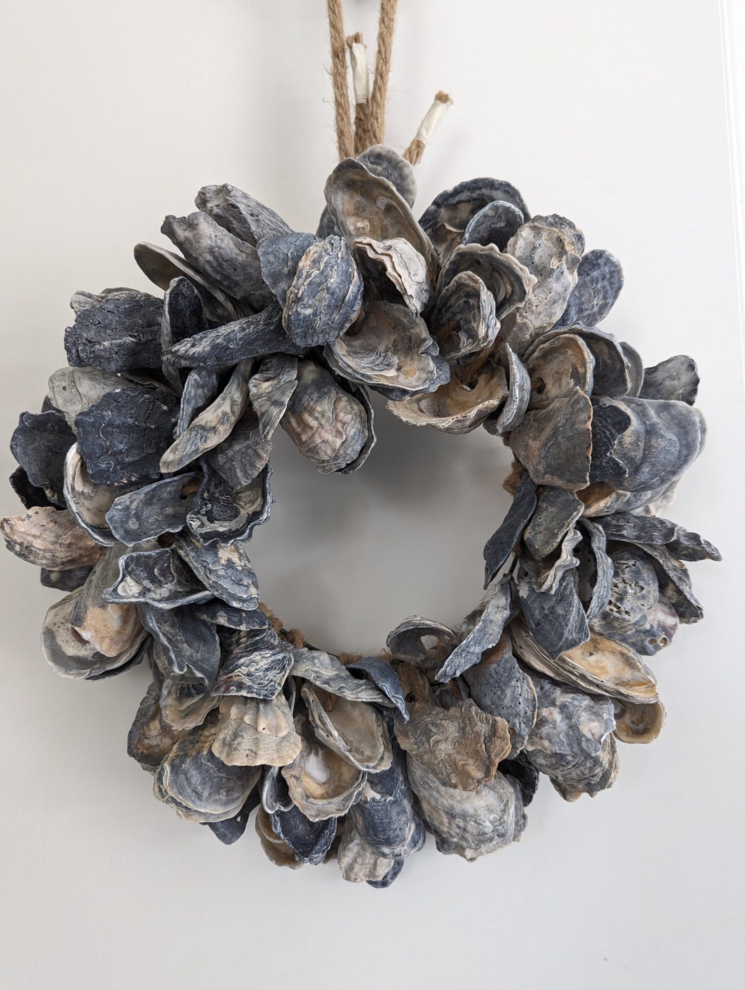 Oyster Shell Wreath With Gray Hues 12x12 or Can Be Used as a Candle ...