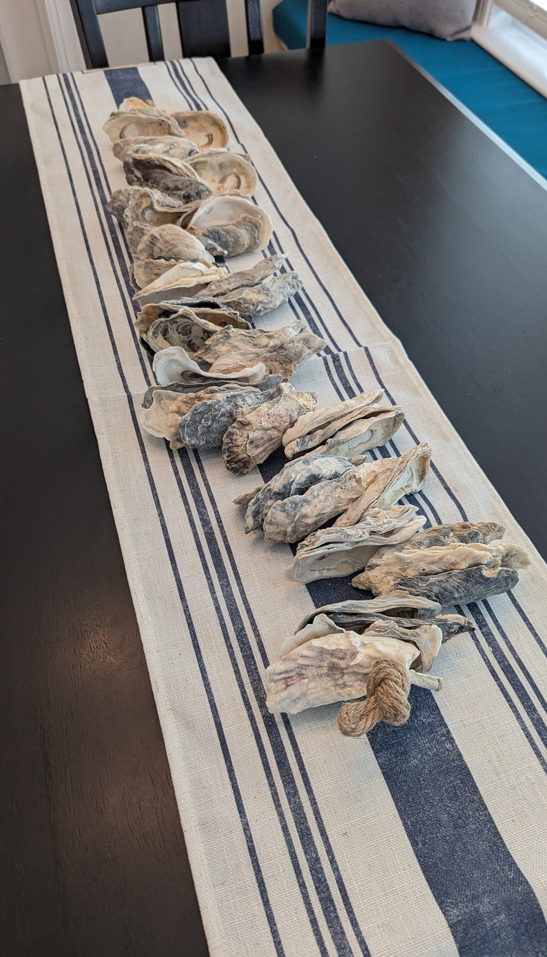 Oyster Shell Table Runner or Hanging Wall Decor. - Etsy