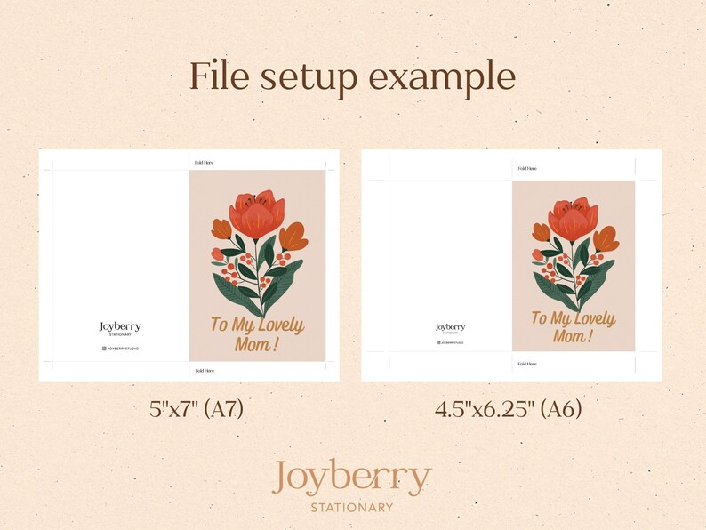 Printable Floral Mother's Day Cards by Joyberry Stationary - Etsy