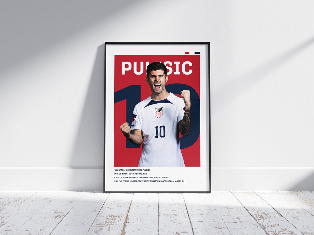 Christian Pulisic Poster,usmnt Poster, Christian Pulisic Wall Art ...