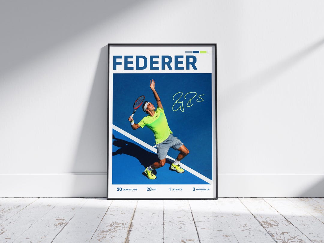 Roger Federer Tennis Poster: the Maestro - Digital Art Print (18x24 ...
